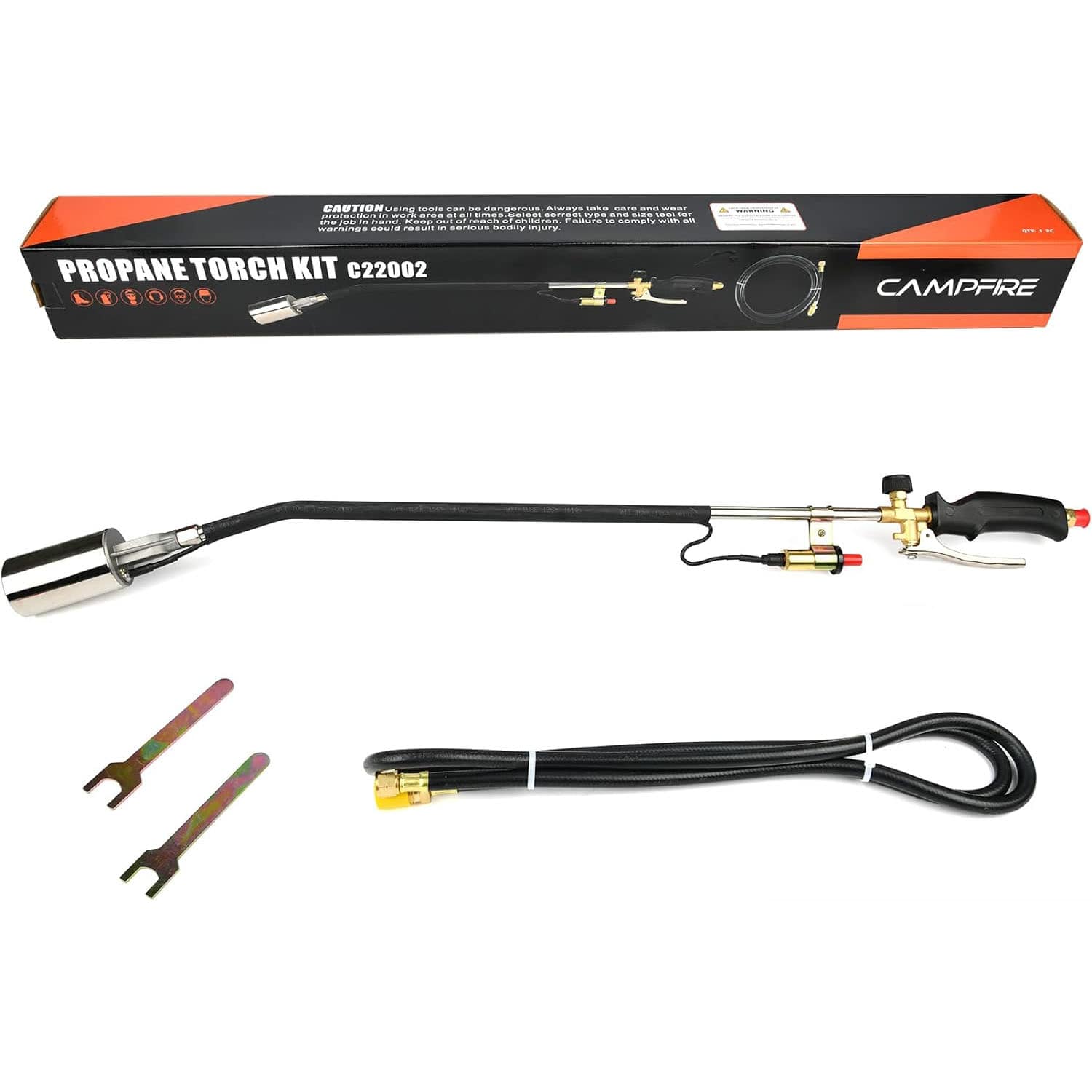 CAMPFIRE Propane Torch Weed Burner with Integrated Flame Control Valve ...