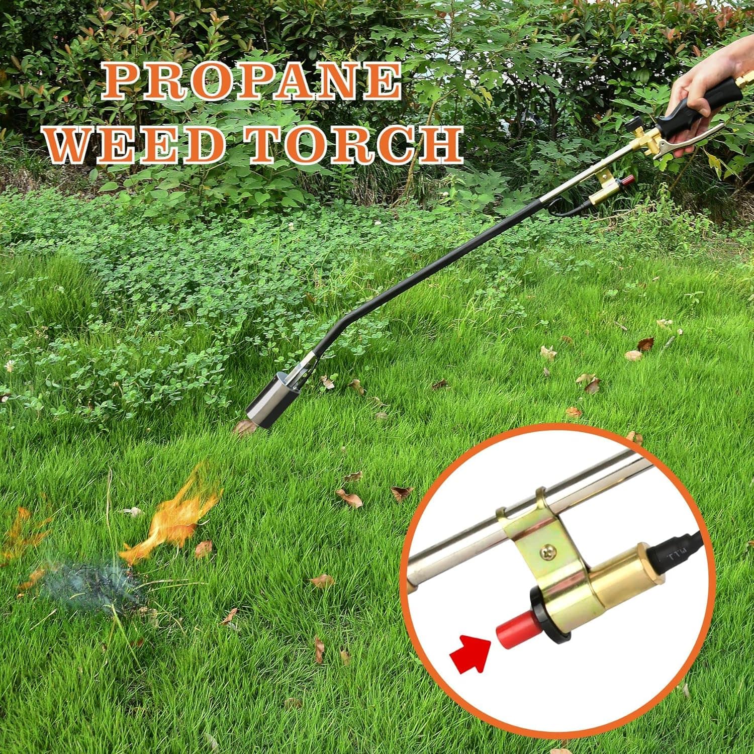 CAMPFIRE Propane Torch Weed Burner with Integrated Flame Control Valve ...
